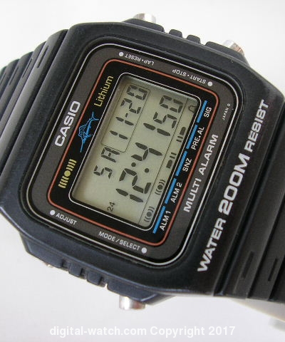 CASIO - DW-200 - Marlin - Vintage Digital Watch - Digital-Watch.com